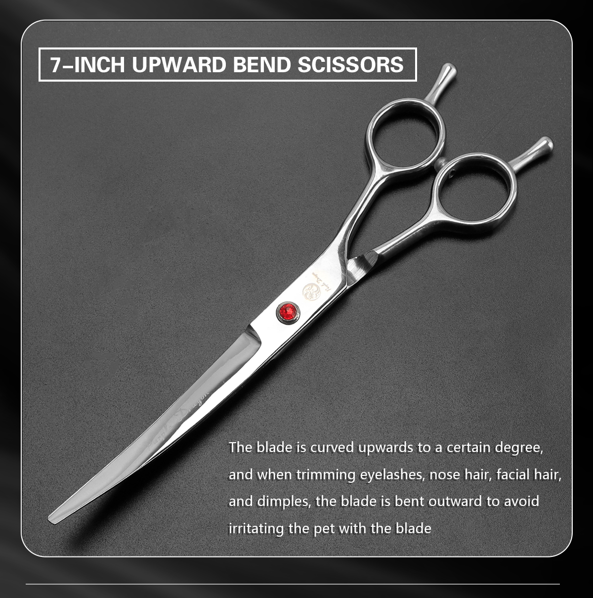 In stock# Zilong 7-inch grooming scissors pet scissors straight ...