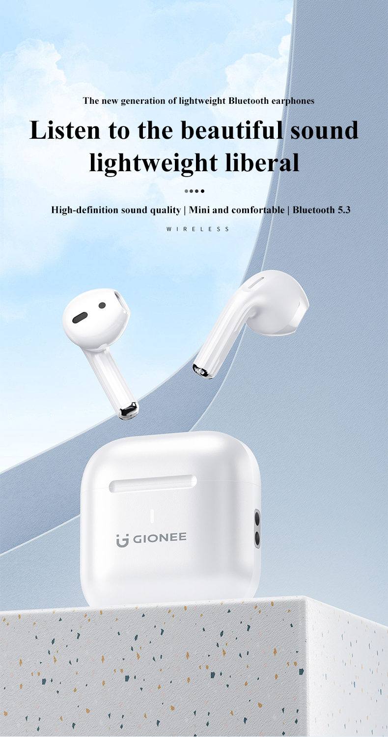GIONEE Wireless Headphones JL006 Bluetooth 5.3 Earphones Long Playtime ...