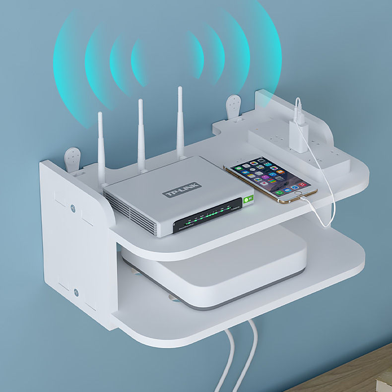 New Green Moon Living Room TV Wall Set-Top Box Router Storage Box WiFi ...