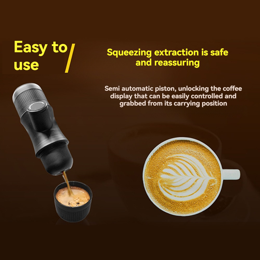 Mini Coffee Maker, Hand Pressed Espresso Machine with Coffee Drinking ...