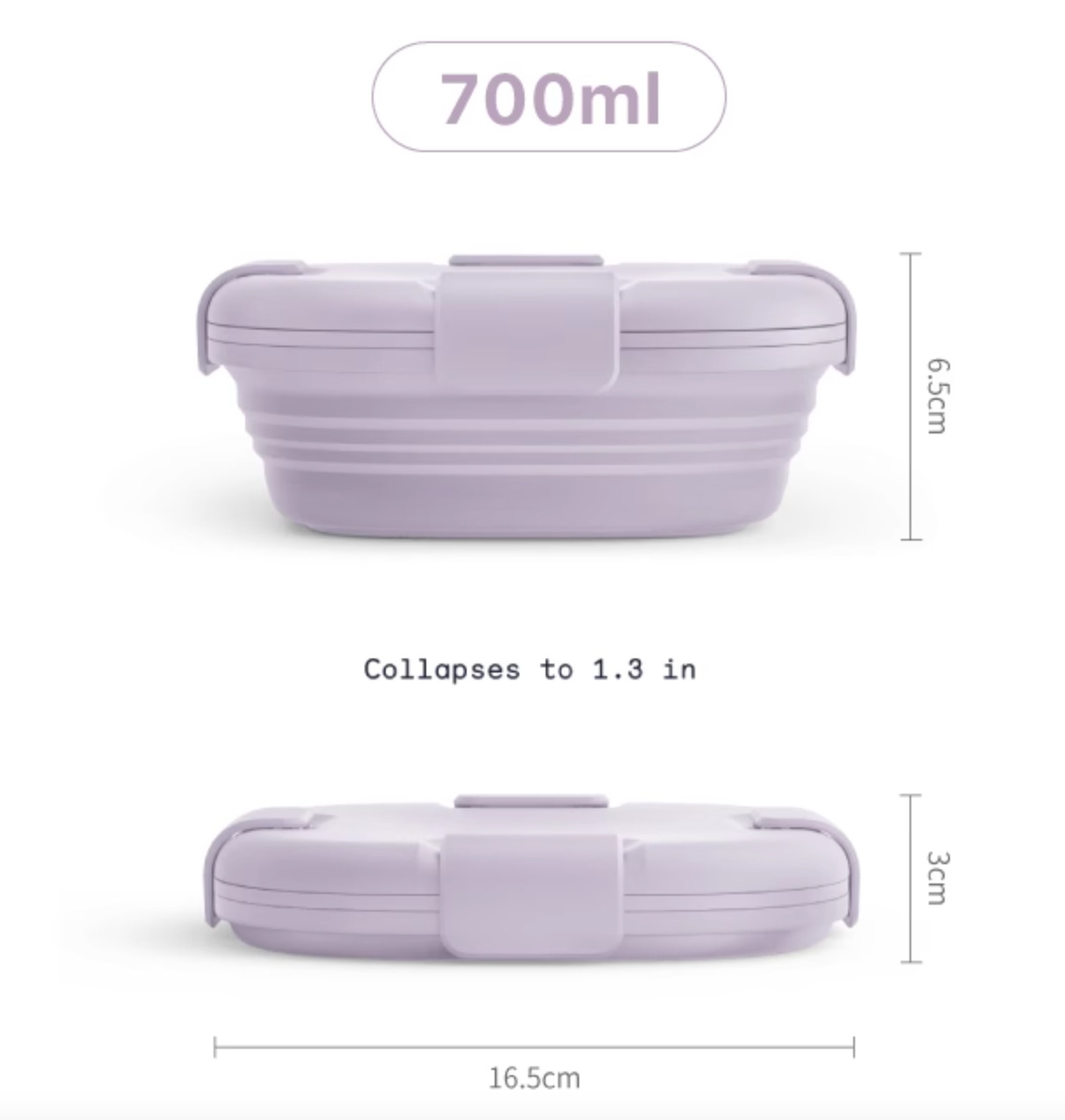 GF Travel Collapsible Silicone Lunch Box,Portable Bento Lunch Box ,Microwave Reusable Foldable ...