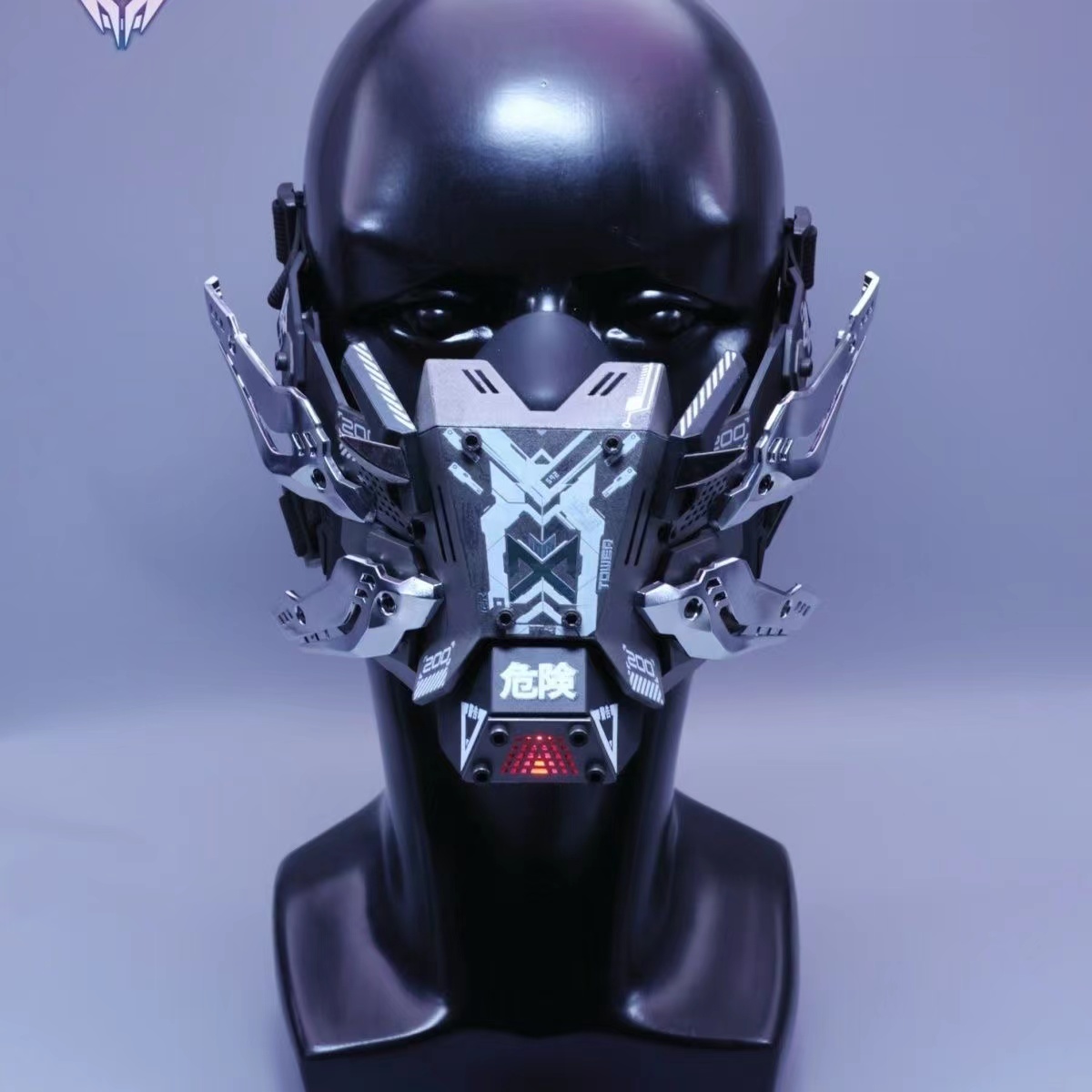 Cyberpunk LED Mask Handsome Tactical Mechanical Function Wind Cosplay ...