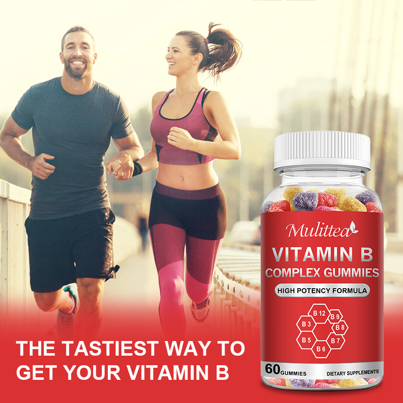 Mulittea Vitamin B Complex Gummies Cellular Energy Support, Stress ...