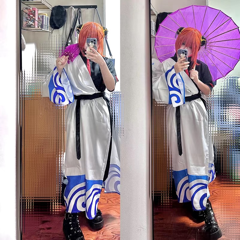 Anime Gintama cos Clothing Sakata Gintoki Ginsan Ayin cosplay Costume 5 ...