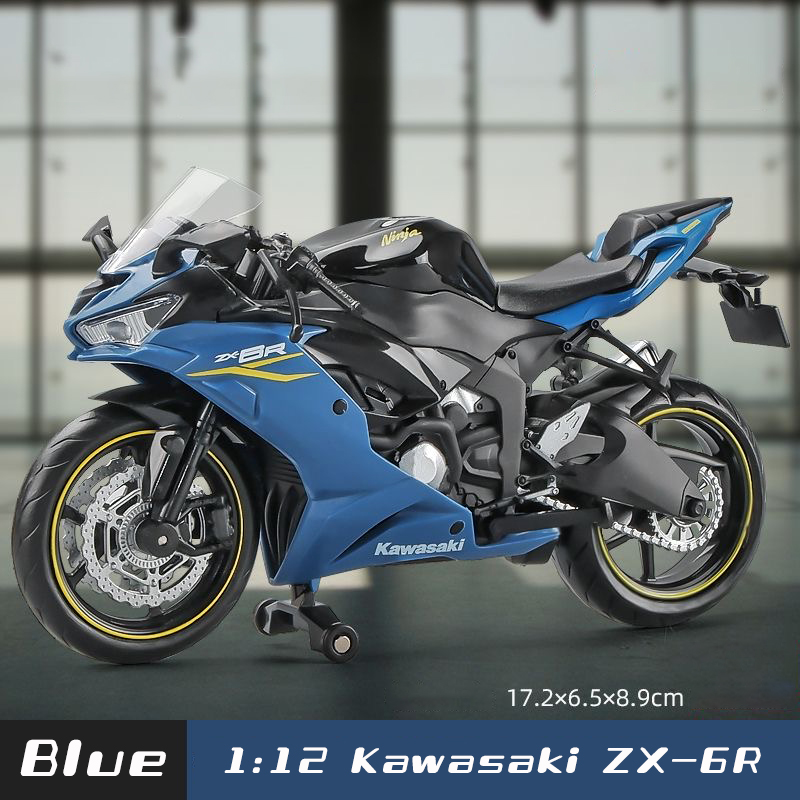 1:12 Scale Kawasaki ZX-6R Alloy Motorcycle Model Diecast Car Lovers ...