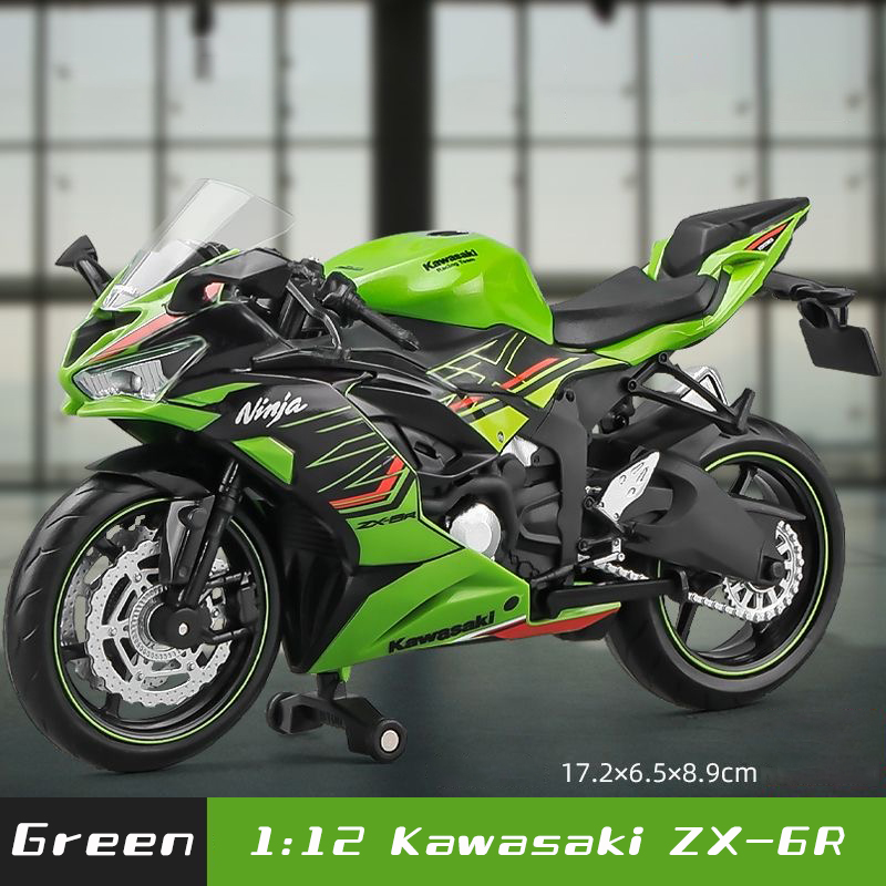 1:12 Scale Kawasaki ZX-6R Alloy Motorcycle Model Diecast Car Lovers ...