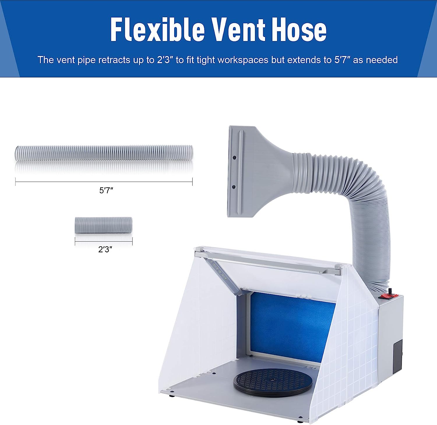 Timiben HS-E420DCLK Mini Spray Room Spray Booth With LED Light And Fan ...