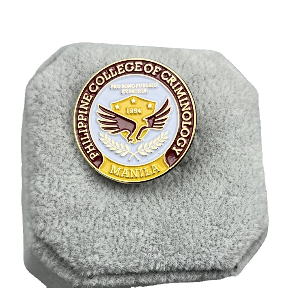 Philippine College of Criminology Collar Pin Brooch Pin Size 1 Inch ...