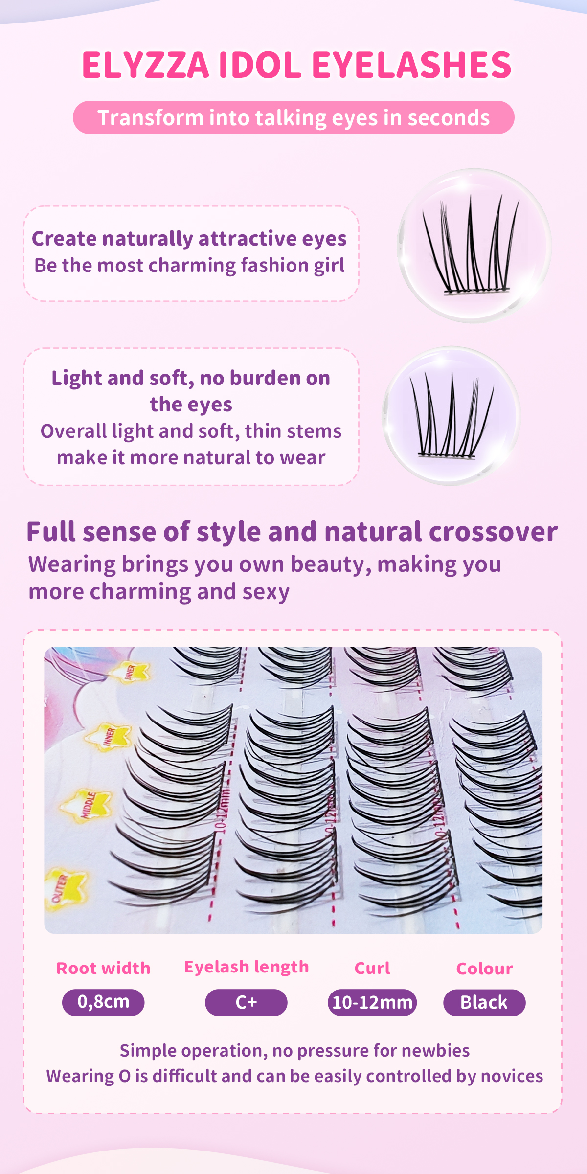 Elyzza Idol Ace DIY Eyelash Extension 4IN1 Lash Bond Korean Style ...