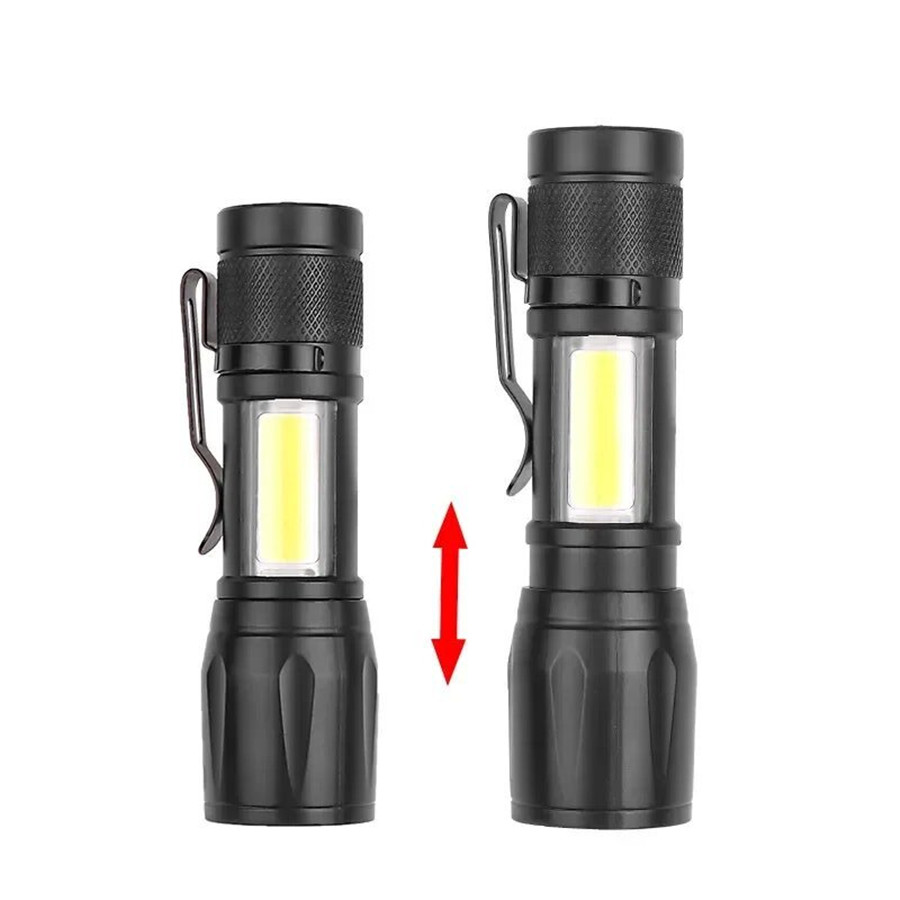 Mini Led Charge Flashlight XPE Portable Torch Camping Lantern Zoomable ...