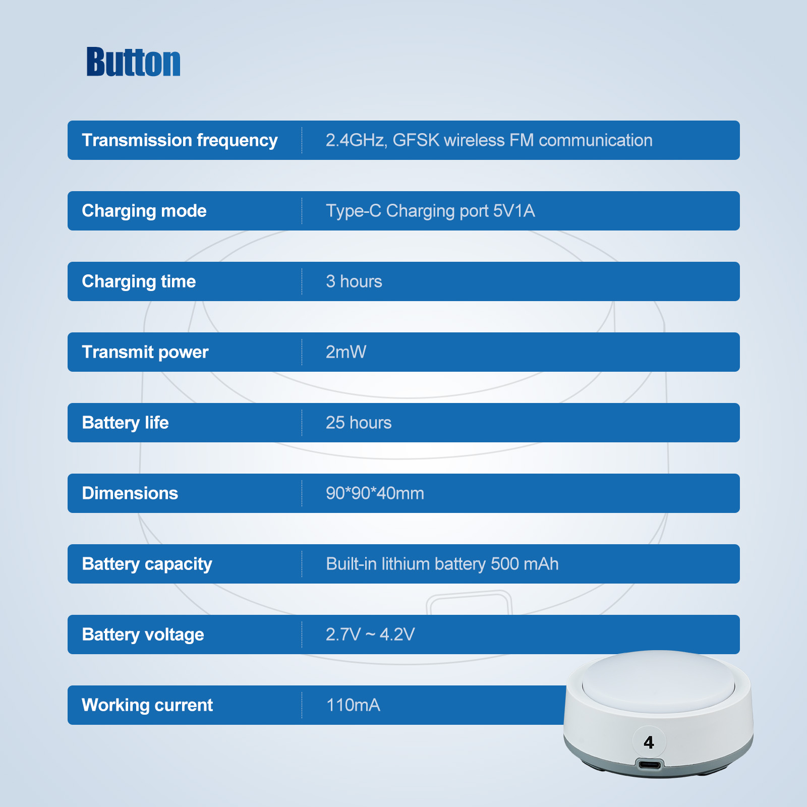 Retekess TM102 Push-button Answering Machine Game Buzzer Alarm Sound ...
