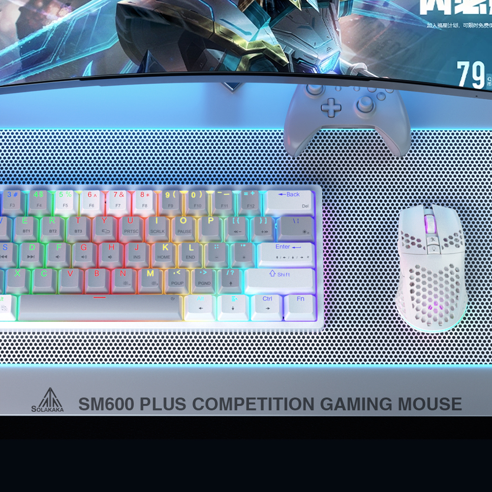 SOLAKAKA SM600 Wired 2.4G Wireless Charging Bluetooth Mouse with ...