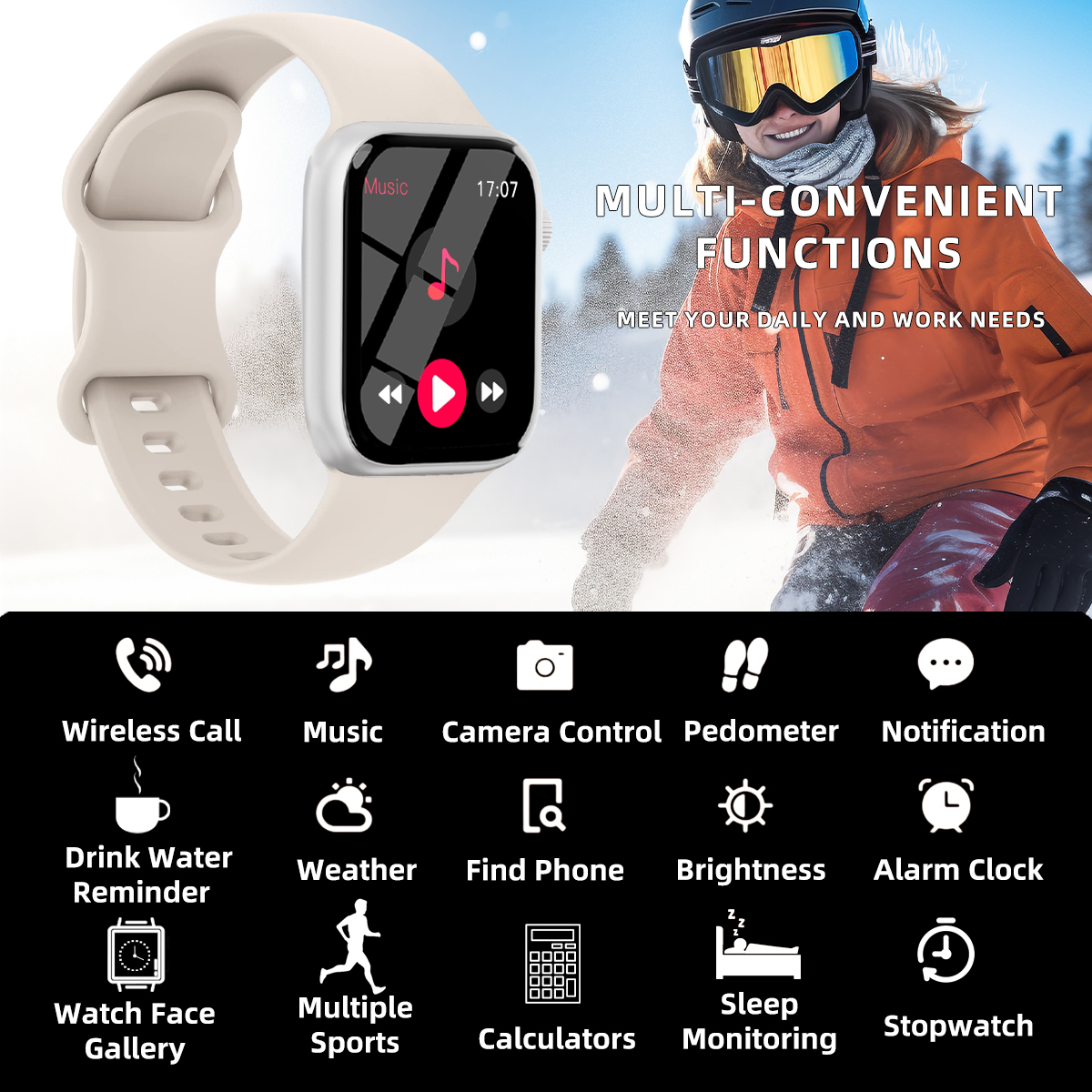 Fashion Sports Smart Watch 1.83'' Full Touch Screen Answer/Make Call ...