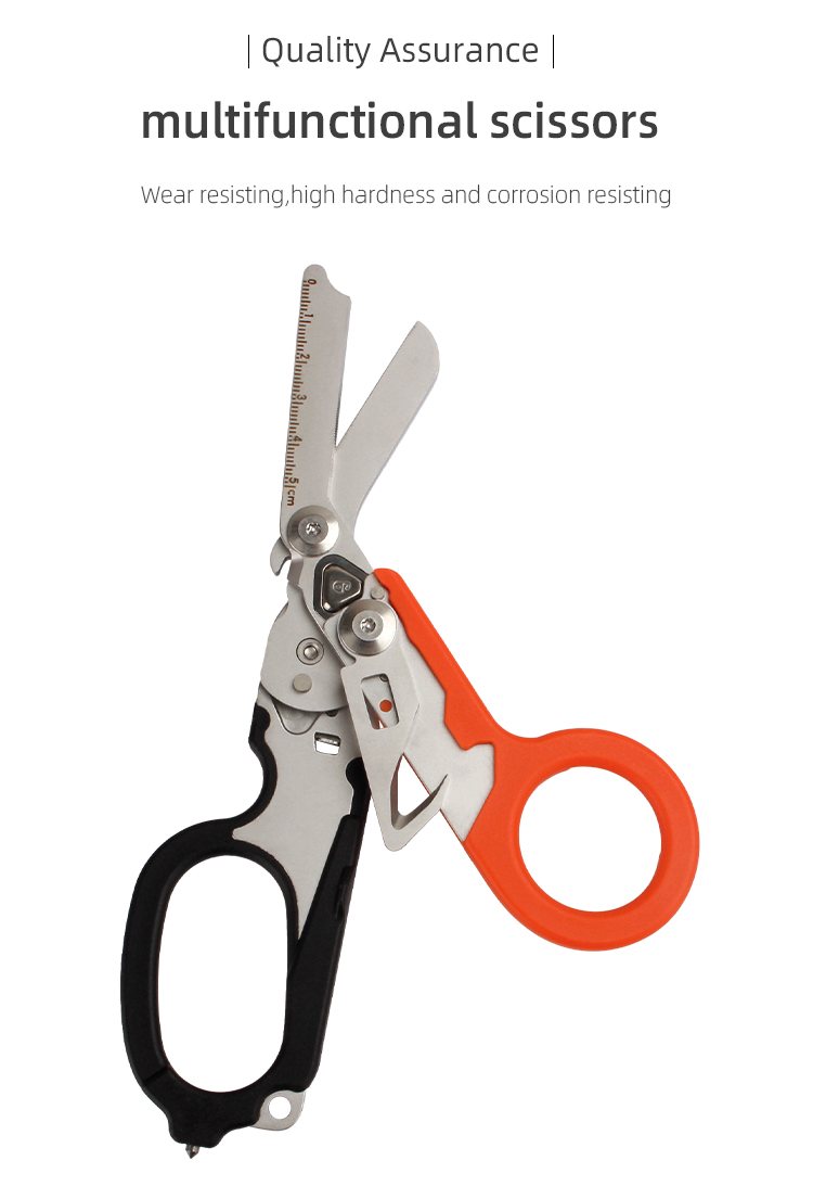 Trauma Raptor Shears, 6 in 1 Emergency Shears Foldable Medical Scissors ...
