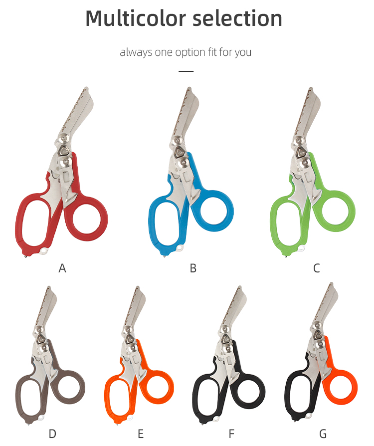Trauma Raptor Shears, 6 in 1 Emergency Shears Foldable Medical Scissors ...