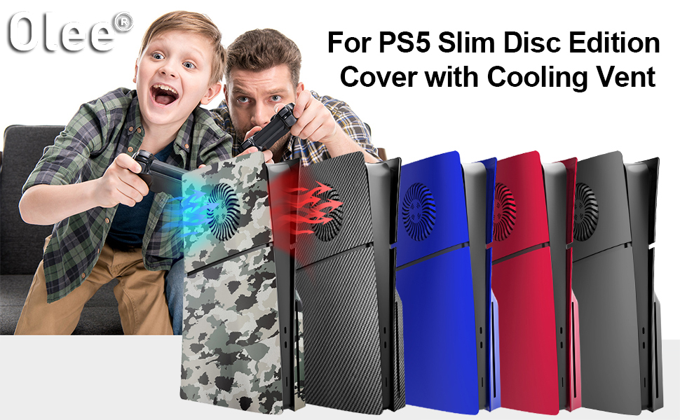 PS5 Slim Faceplate for Disc Edition and Digital Version,Premium ABS ...