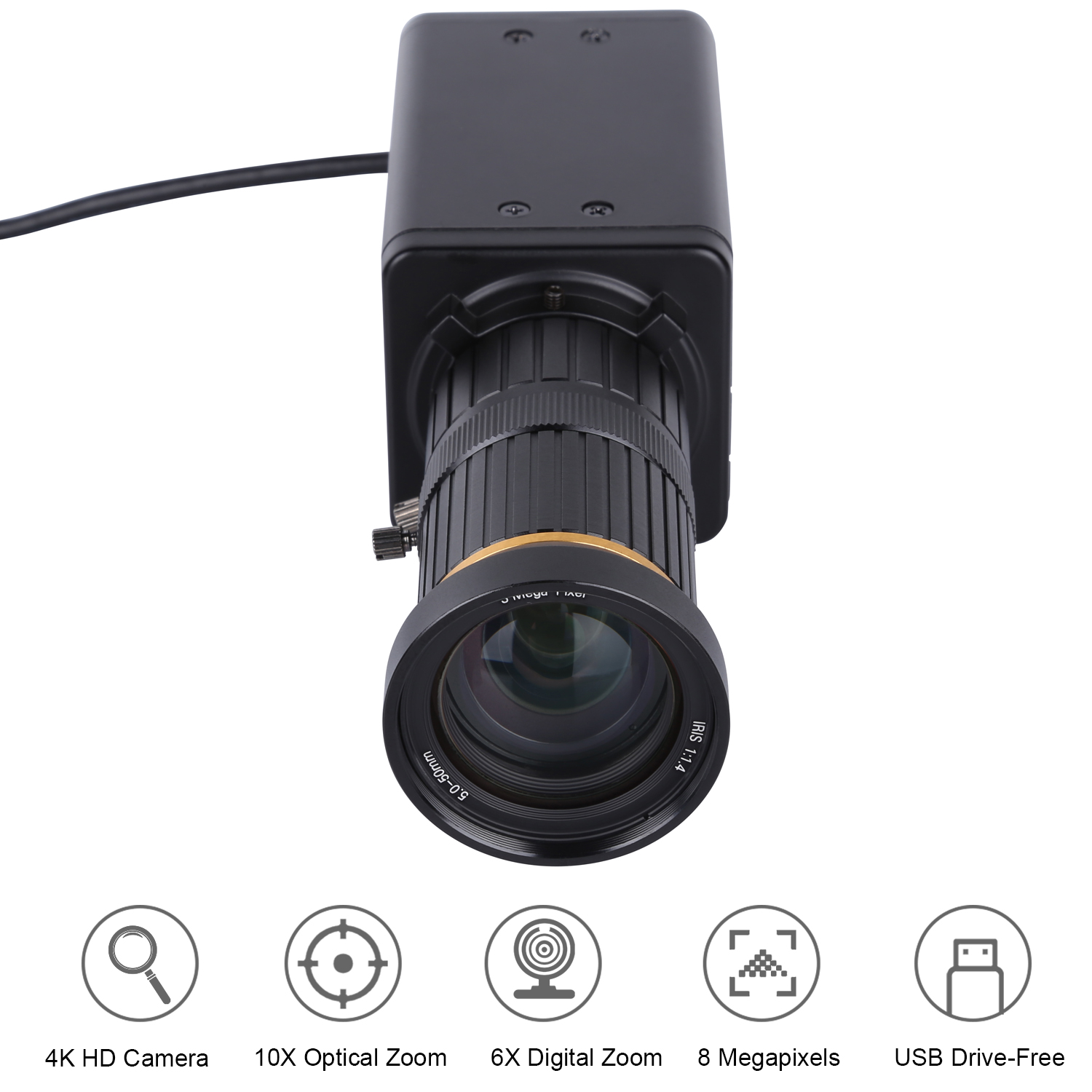 Ready Stock Aibecy 4K HD Camera Computer Camera Webcam 8 Megapixels 10X ...