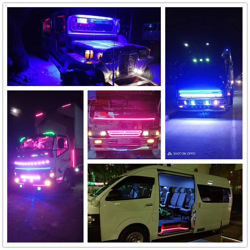 DC12V 24V COB LED Strip Red/Blue/Green/Pink/Yellow/Ice Blue/Mars Green ...