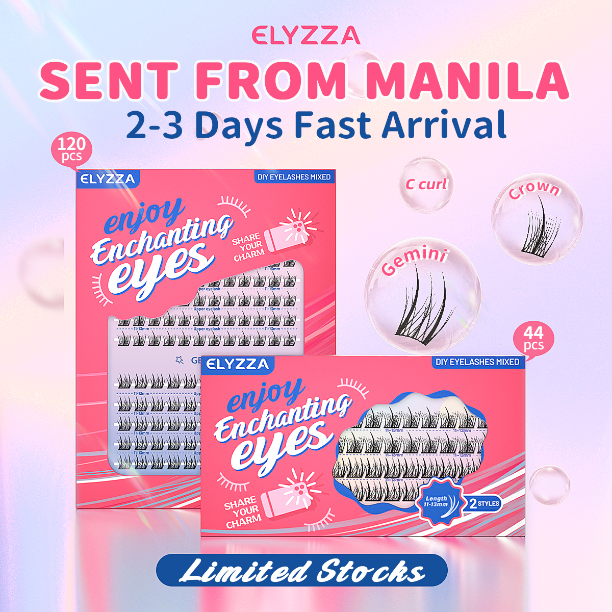 [Sent From Manila] Elyzza Gemini& Crown Eyelash Extension Set 2-3 Days ...