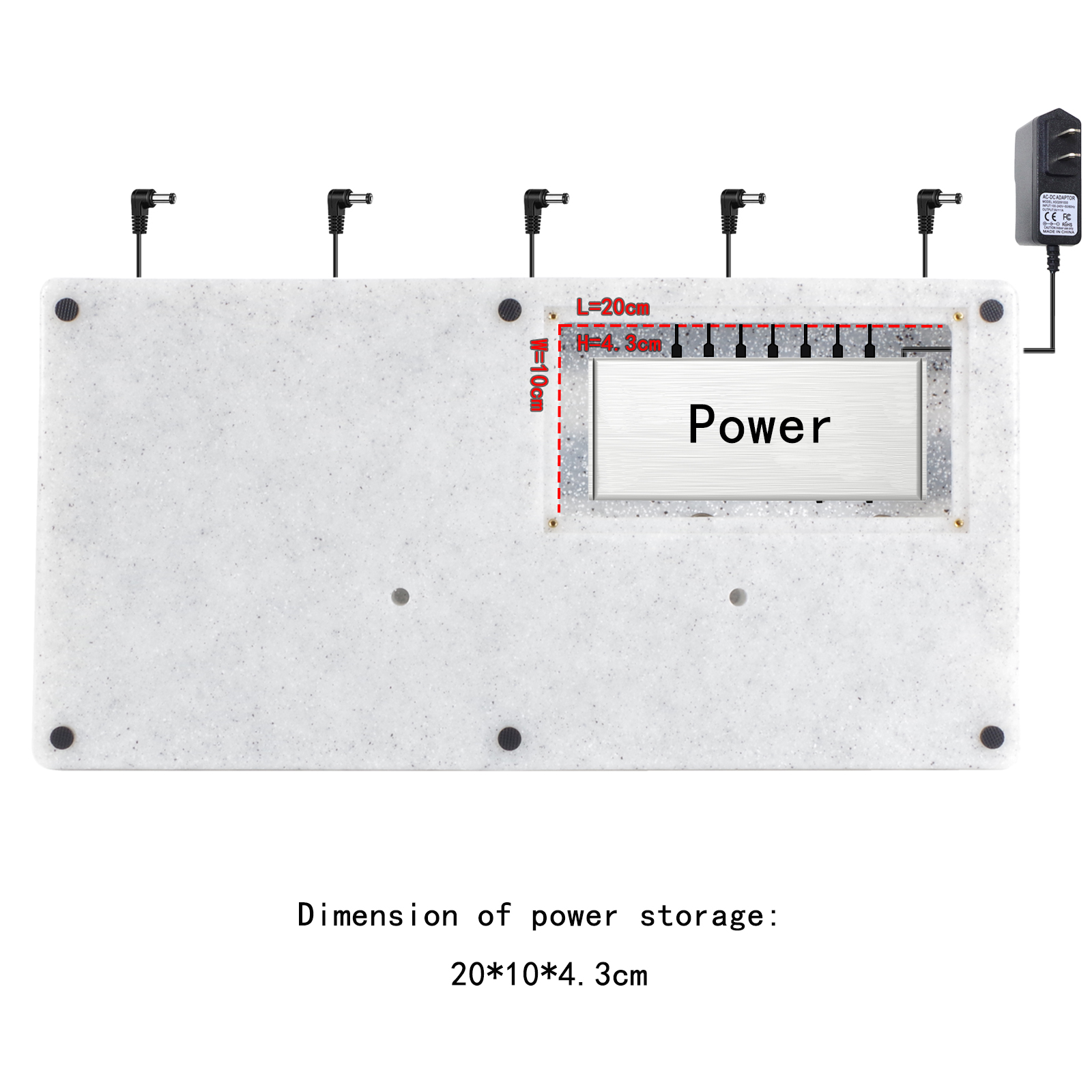 [COD & NEW] Rockhouse RPB-1BK Big Size Guitar Effects Pedal Board ...