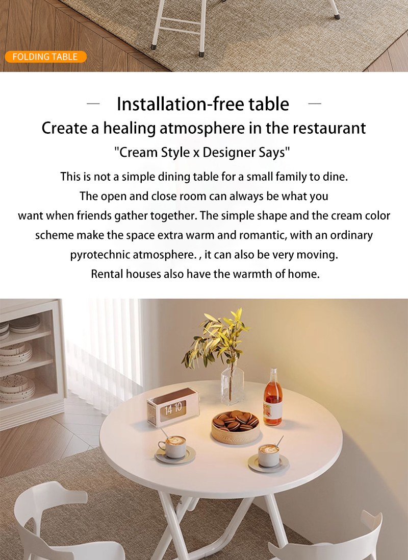 Folding Table Dining Table 60/70/80CM Round & Square Foldable Table ...