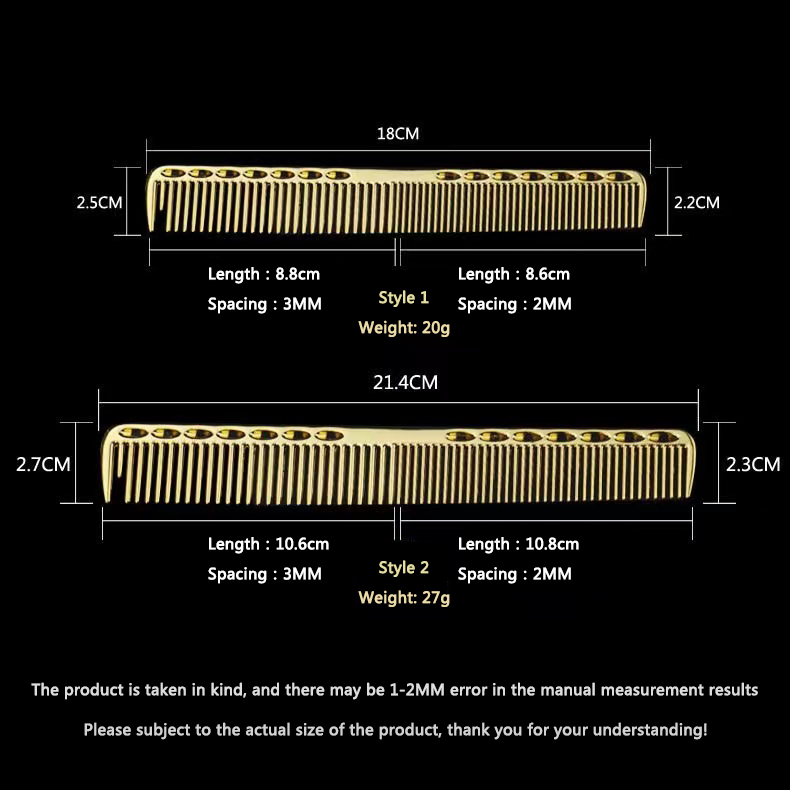 Spot #Hairdressing comb space aluminum comb stainless steel anti-static ...