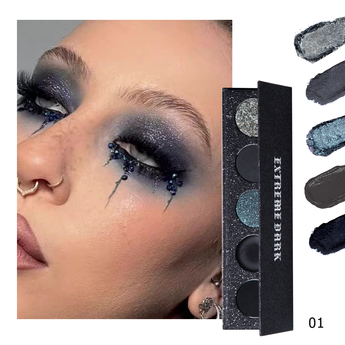 Extremely Black Five-Color Eyeshadow Palette 5-Color Eyeshadow Palette ...