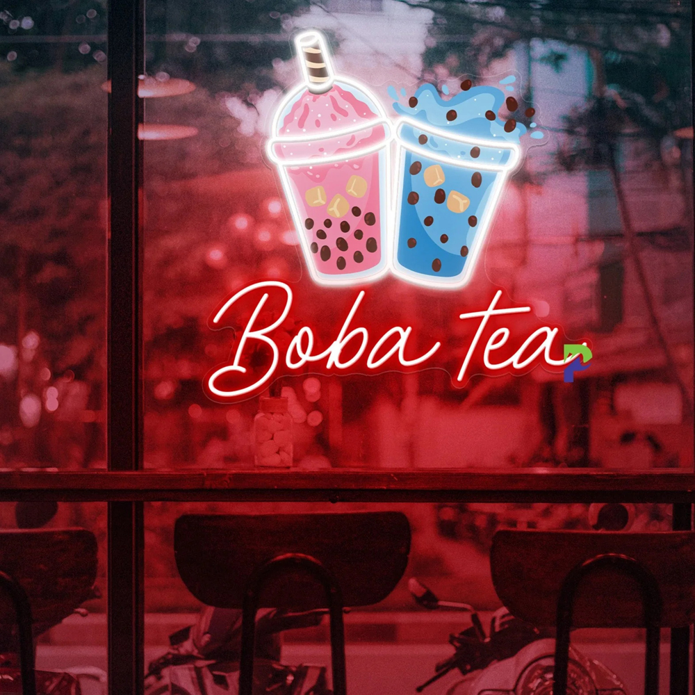 Boba Tea Sign Neon Led Sign Custom Bubble Tea Shop Sign Milk Tea Sign ...