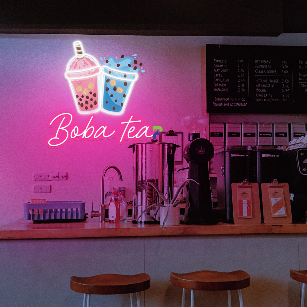 Boba Tea Sign Neon Led Sign Custom Bubble Tea Shop Sign Milk Tea Sign ...
