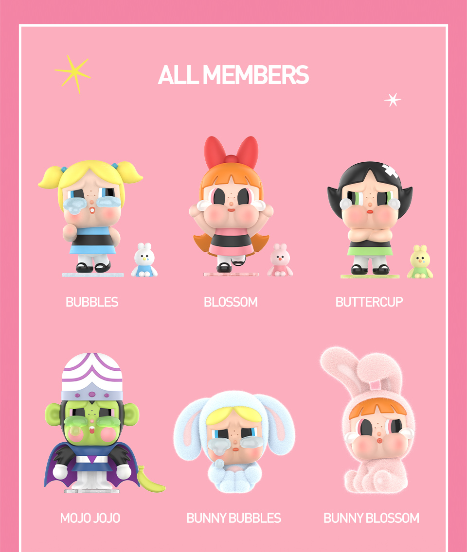 POP MART CRYBABY × Powerpuff Girls Series Figures Blind Box （Full Set Link） | Shopee Philippines