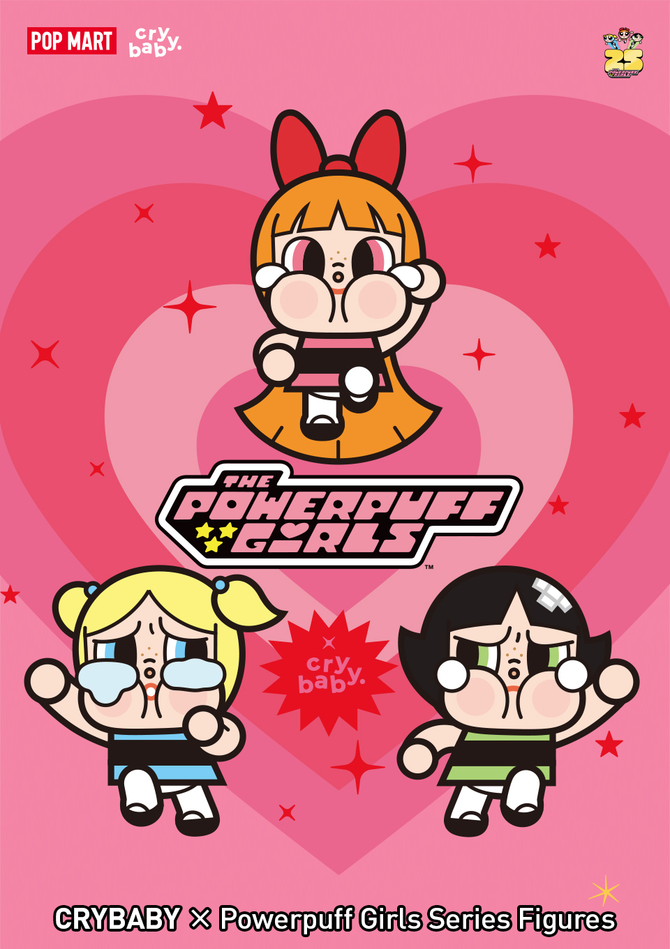 POP MART CRYBABY × Powerpuff Girls Series Figures Blind Box Action Toys ...