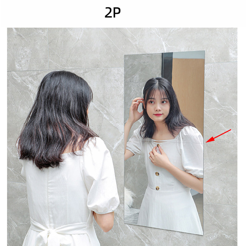 Self-adhesive Mirror Sticker Acrylic Wall Sticker Full-Body Mirror ...