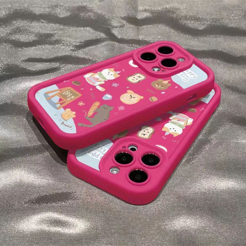 Cute Bread Cat Shiba Inu Drop Proof All-Wrap Phone Case for IPhone Cute ...