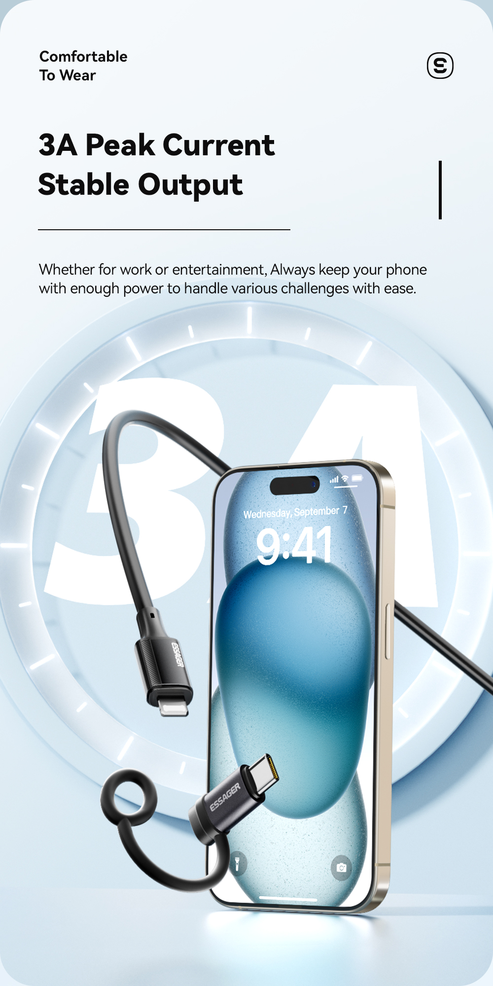 Essager 3A L to Type c, Type c to L OTG Adapter Supports 3A Fast ...