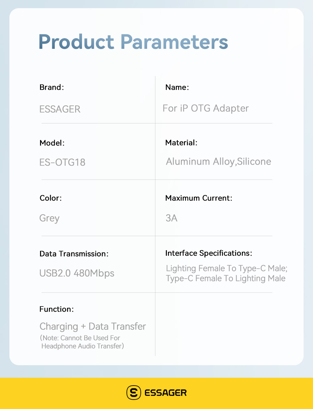 Essager 3A L to Type c, Type c to L OTG Adapter Supports 3A Fast ...