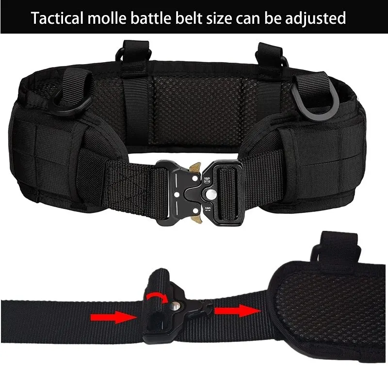 Multifunctional Belt Men Outdoor CS Molle Battle Belt Girdle Adjustable ...