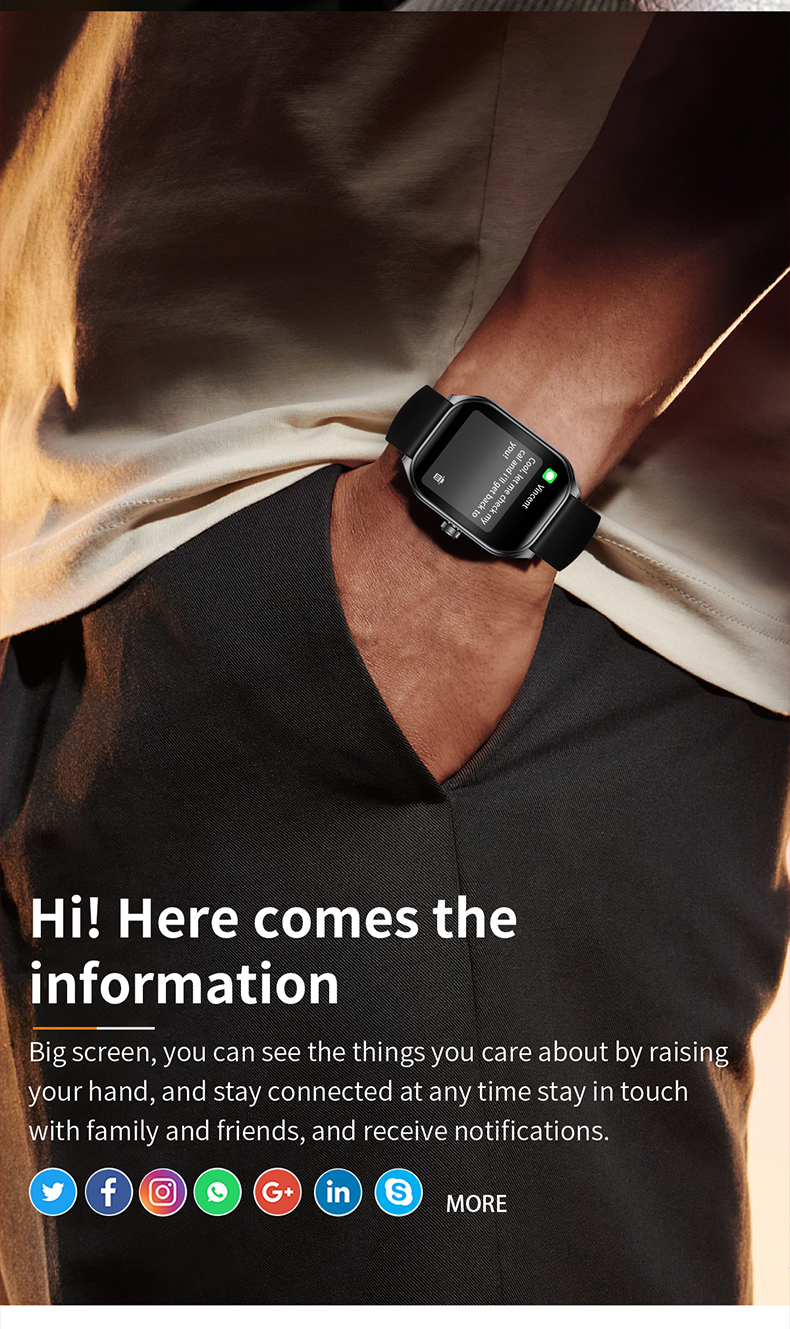 AOLON Curve Smart Watch IP68 Waterproof 2.01-inch Curved IPS Screen ...