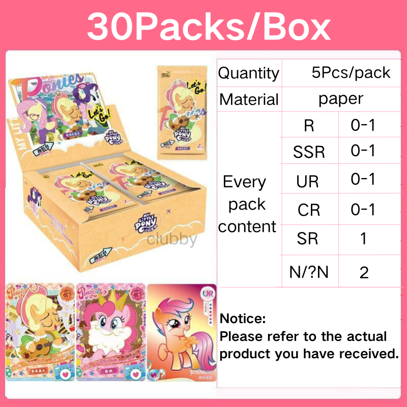 My Little Pony Genuine Cards blind pack CR/UR princess girl card pack ...
