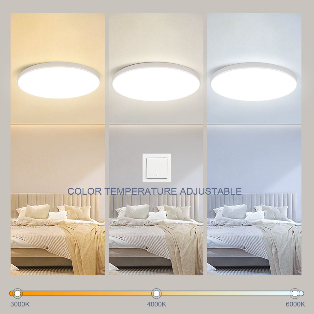 RGB Dimmable Ceiling Light with Remote APP Control Led Tri-color Modern ...