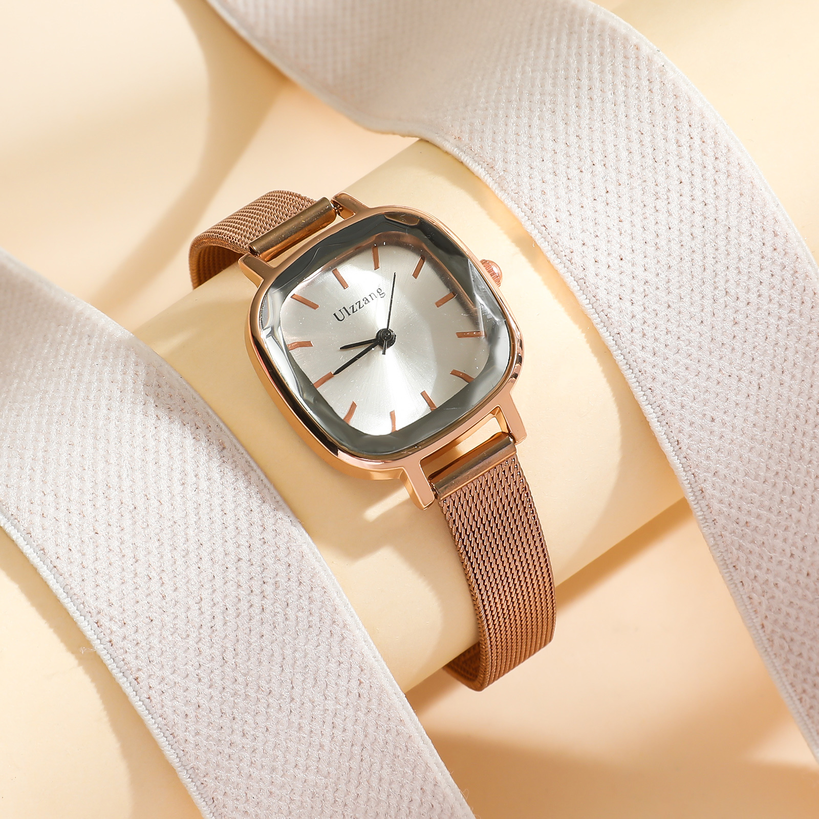 Simple Korean casual women's watch mesh with high-grade sense quartz ...