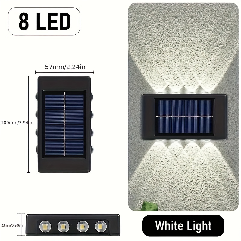 1pc Solar light emitting wall light outdoor waterproof garden ...