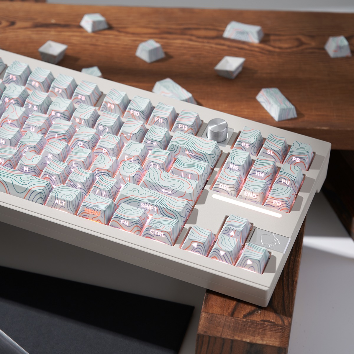 -LW- Canyon Contour Line Side Printing Keycaps PBT CHERRY Profile ...