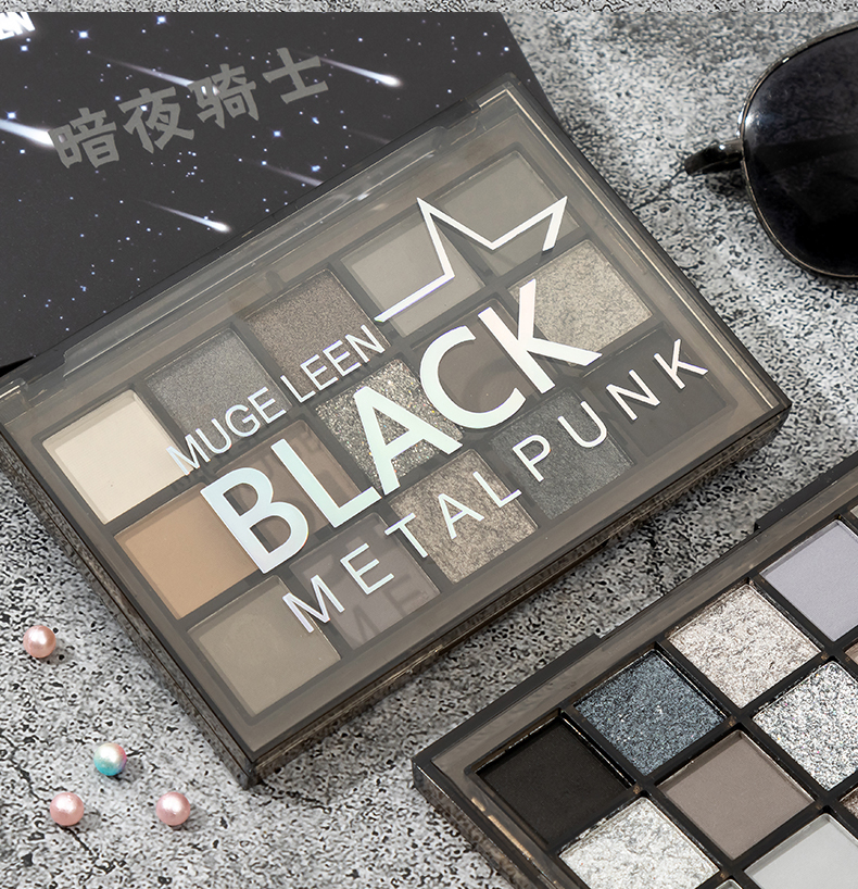 15 Colors Dark Night Knight Eyeshadow Makeup Eyeshadow Palette Flashing ...