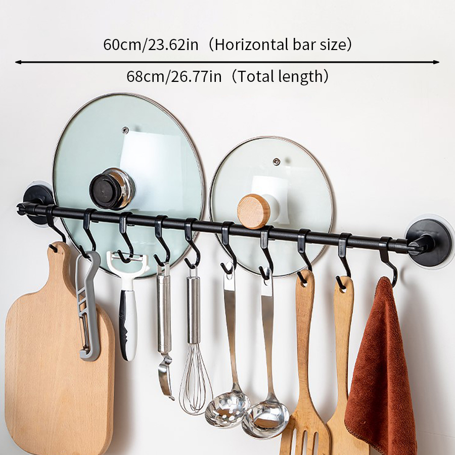 1 Piece Kitchen Hook Perforation-Free Hanger Viscose Sticky Hook Strong ...