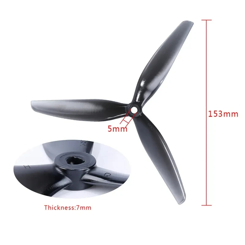 10Pair HQProp 7X4X3 7040 3-Blade PC Propeller for RC FPV Freestyle ...