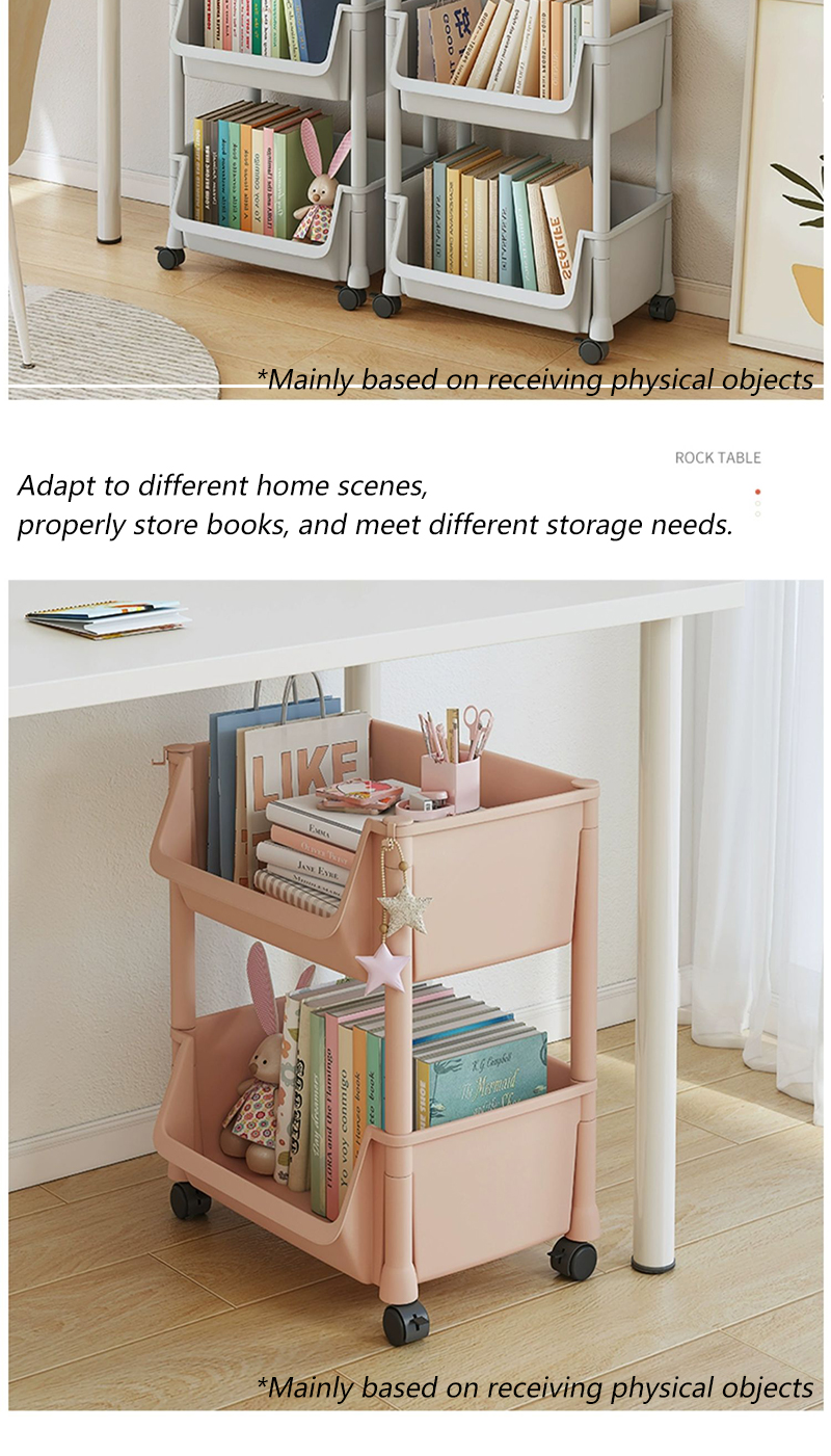 2/3/4/5-layer bookshelf storage rack trolley storage rack kitchen ...