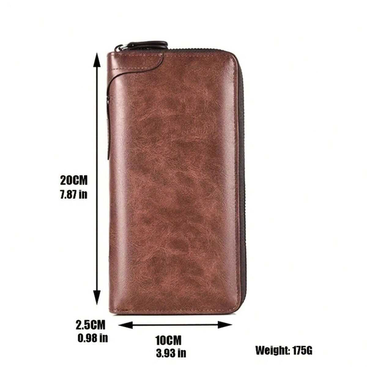 Men's Wallet High Quality Pu Leather Long Zipper Wallet for Men RFID ...