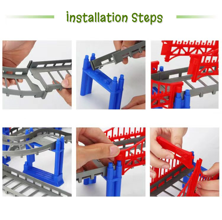 90Pcs/lot DIY Variety Rail Car Assembled Electric High-speed Rail ...