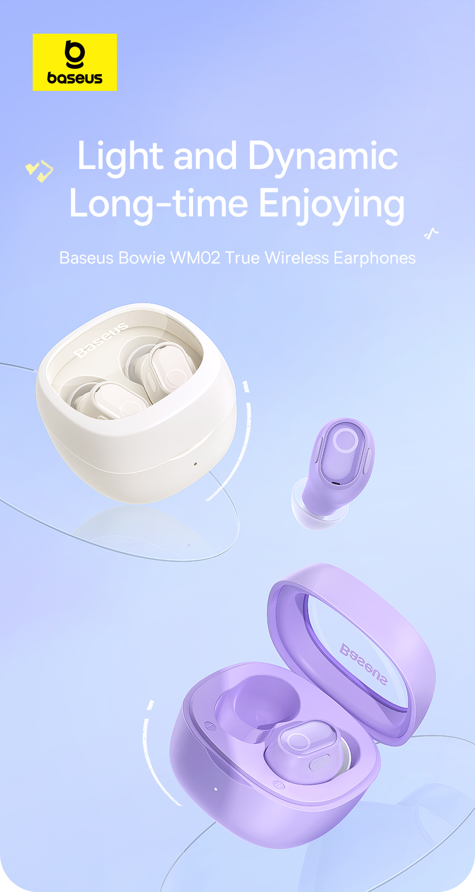 Baseus WM02 True Wireless Earphones TWS 5.3 Bluetooth Earbuds | Shopee ...