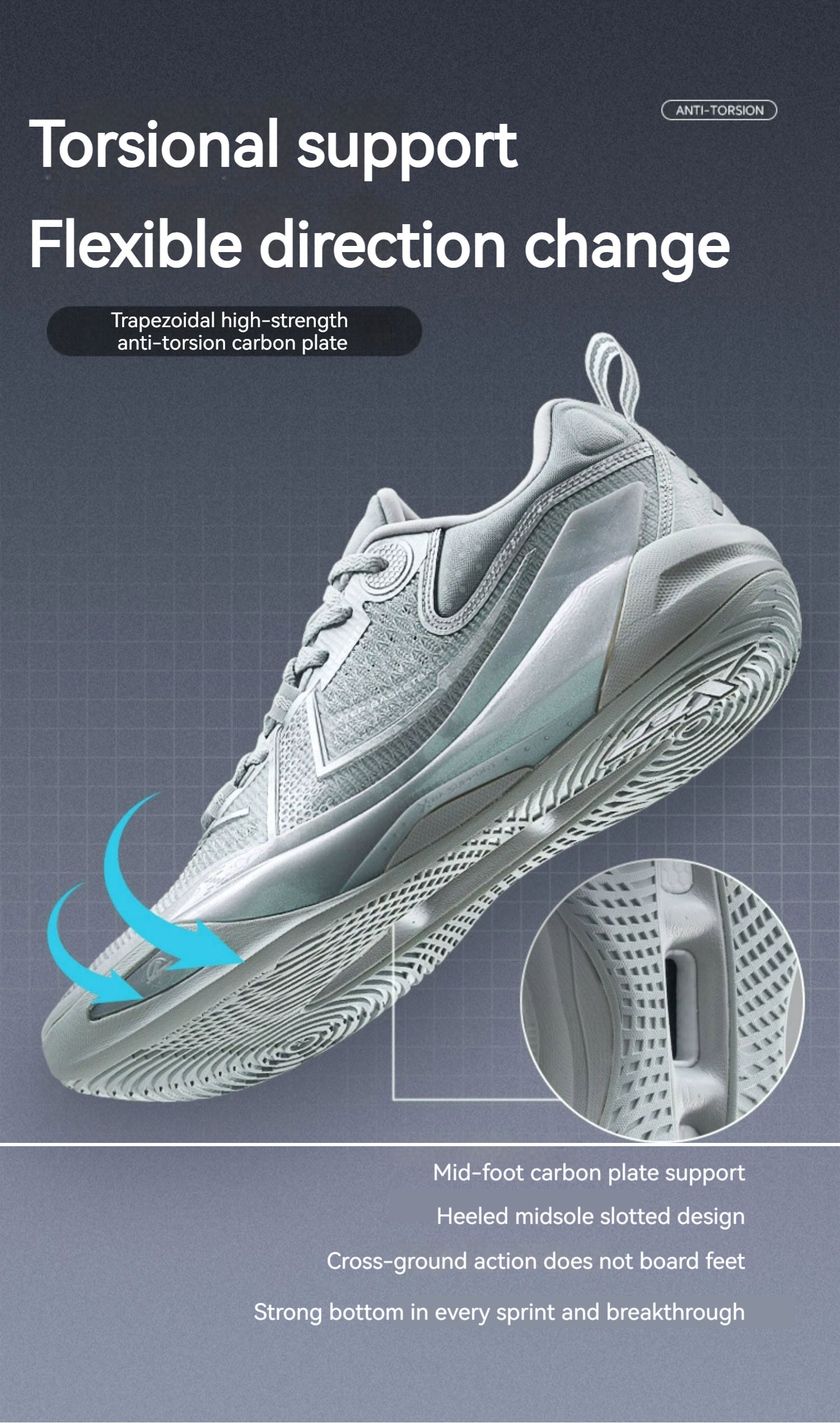XTEP Men LingJi 2.0 Basketball Shoes Non-slip Thick Bottom Professional ...